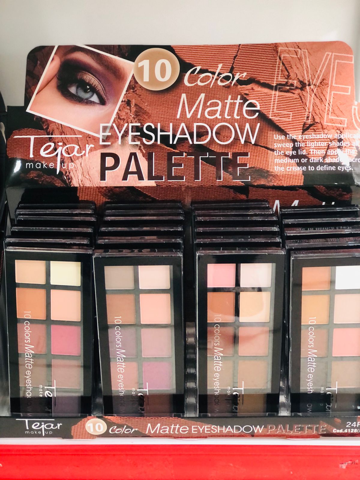 SOMBRA PALETA X10 COLORES MATTE TEJAR (4128) - Bahía Mayorista